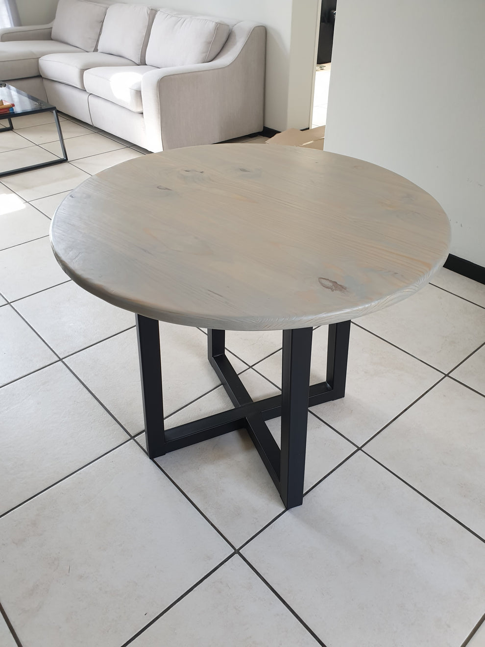 Industrial Round Table – Young at H-art Interiors