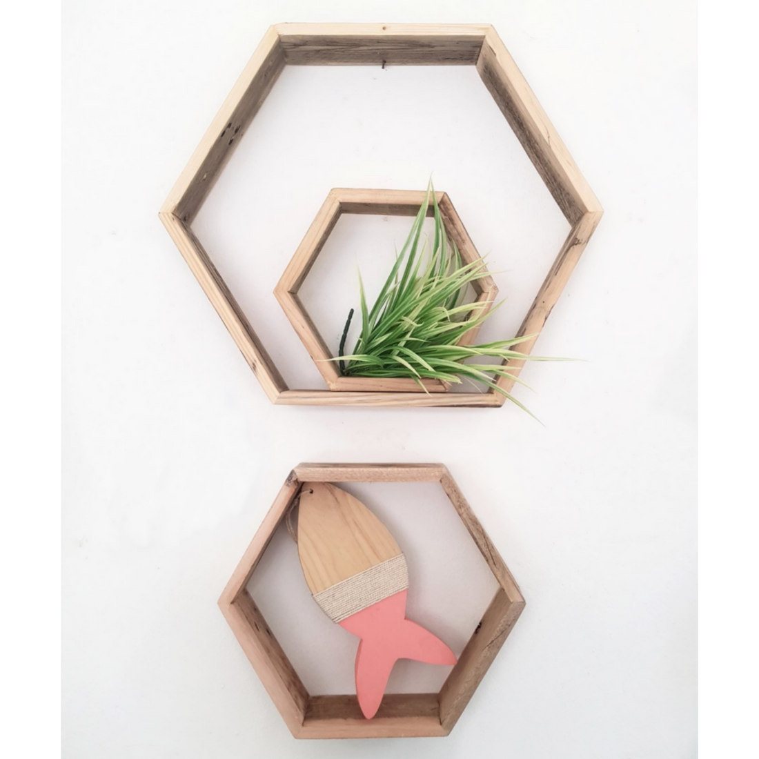 Hexagon Shelves - Set of 3 – Young at H-art Interiors